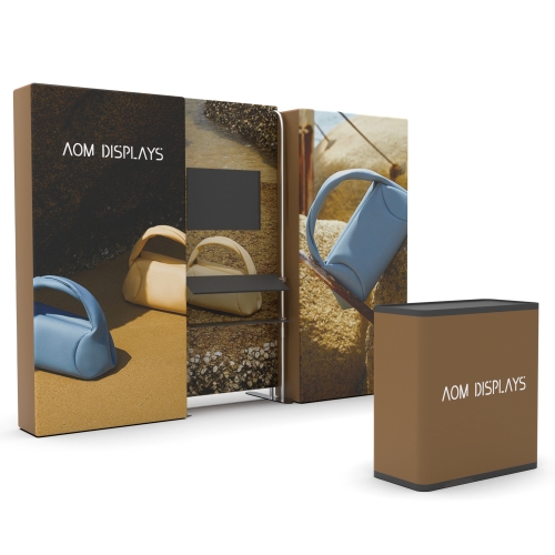 10x10 Trade Show Booths with 360 Backlit Displays | Custom Exhibits ...