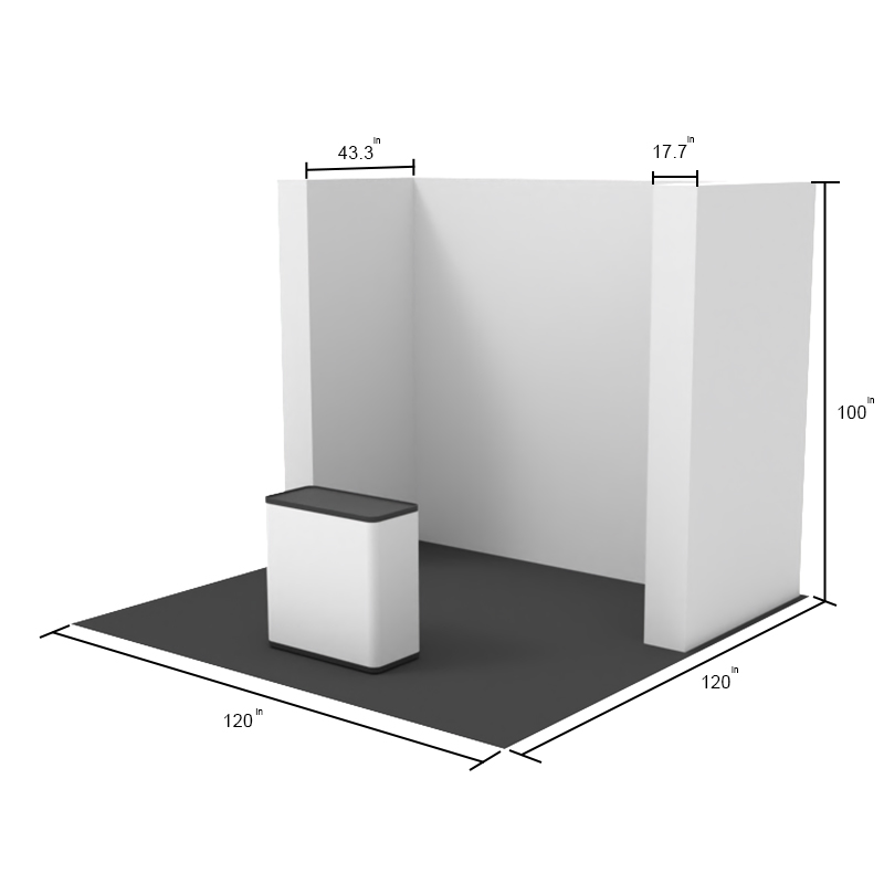 Design 10x10 360° Backlit Booth | Instant 3D Render