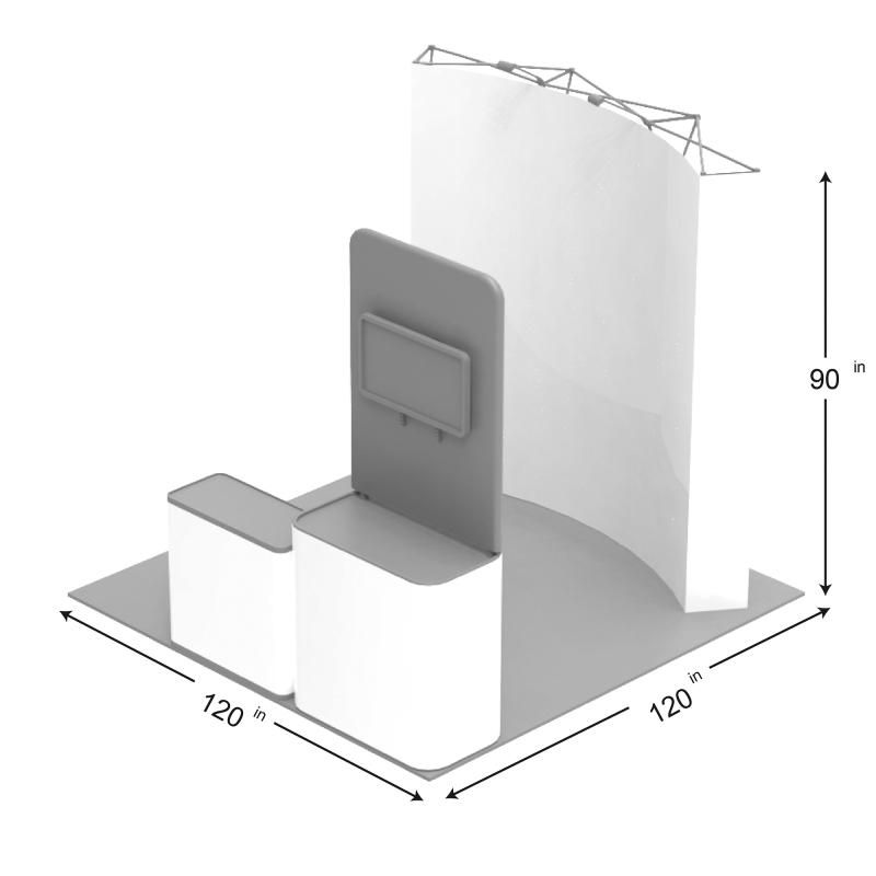 Premium 10x10 OneFabric Booth | Instant Brand Elevate