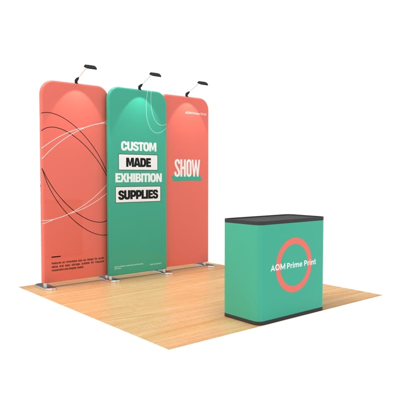 10x10 Triple Waveline Display Kit | Premium Trade Show Booth System ...