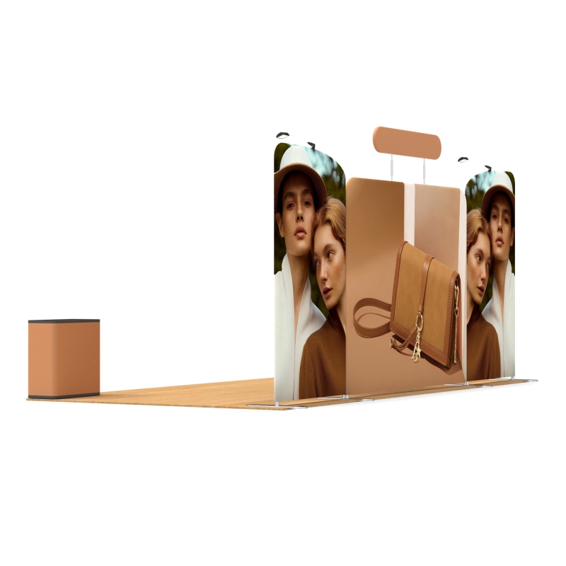 10x20 Trade Show Booths | Waveline Pop-Up Displays-AOM Displays