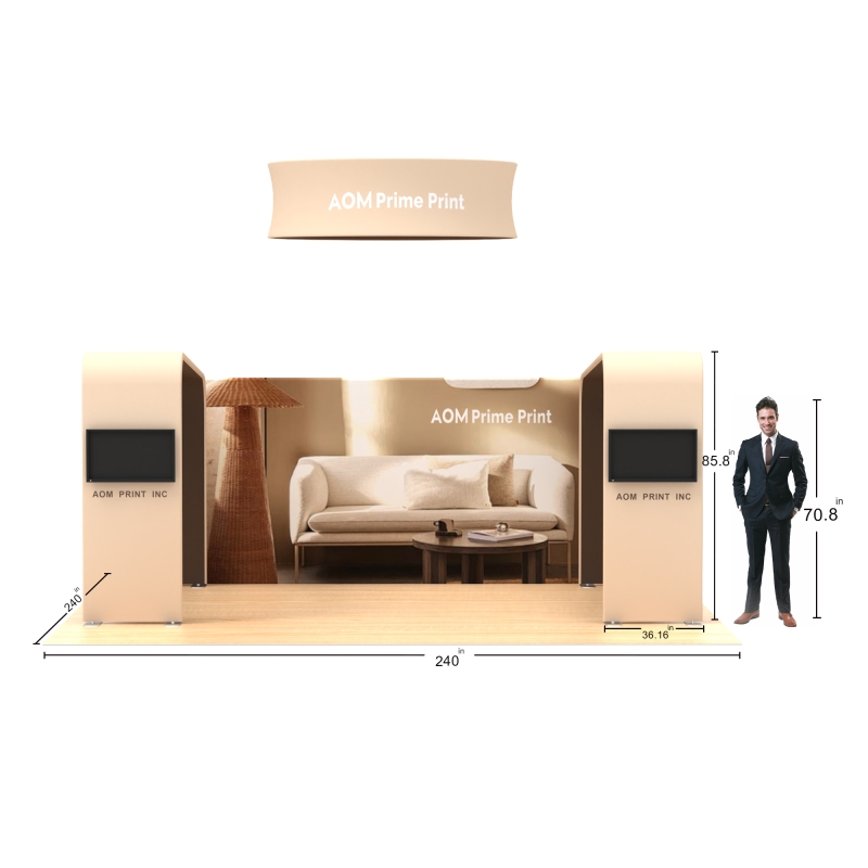 Striking 20x20 360° Backlit Exhibits | Virtual Tour