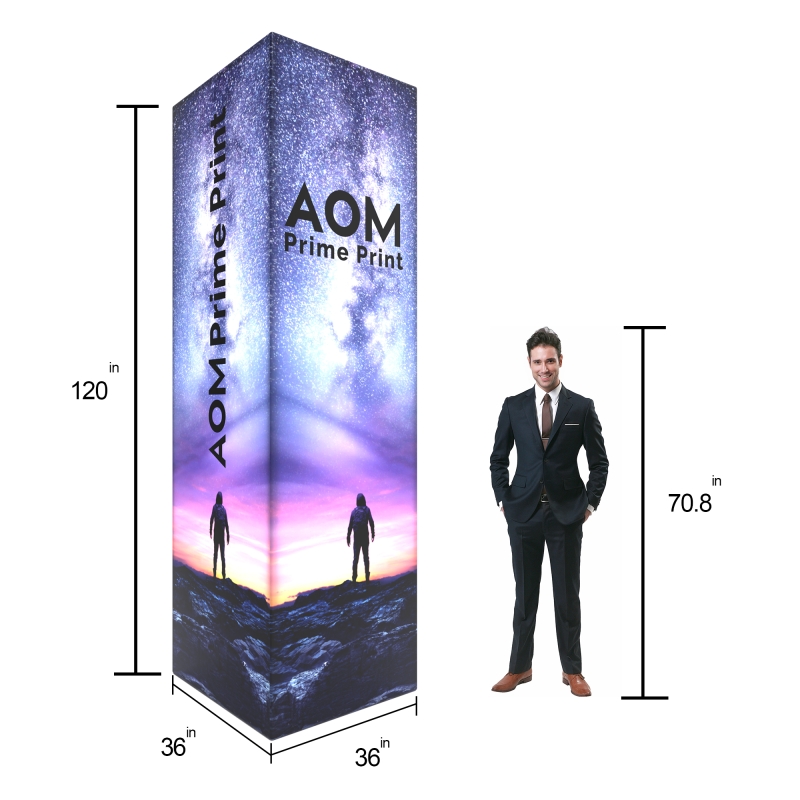 Custom LED Backlit Trade Show Tower Display - Tension Fabric Banner ...