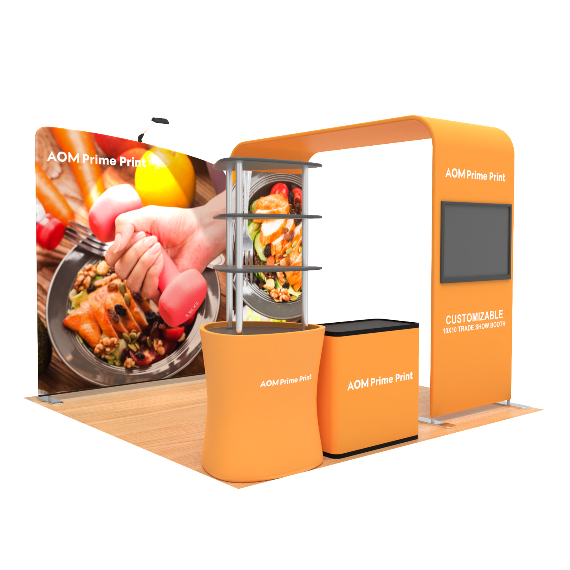 Distinctive 10x10 Waveline Booths | 3D Branding Tool